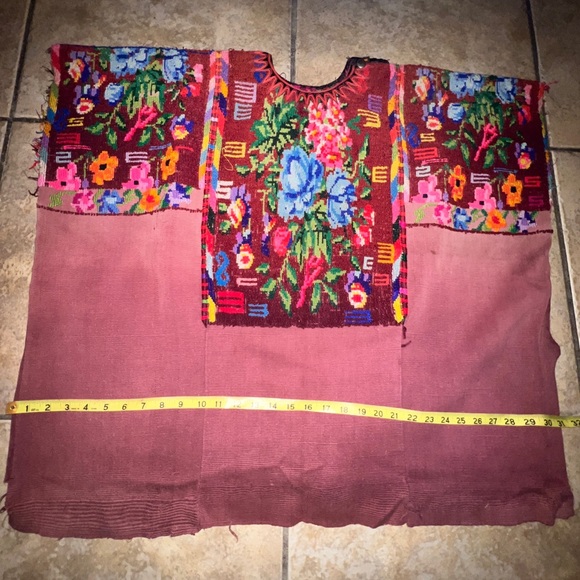 Tops | Vintage Guatemalan Native Huipil Hand Embroidered Multicolor ...